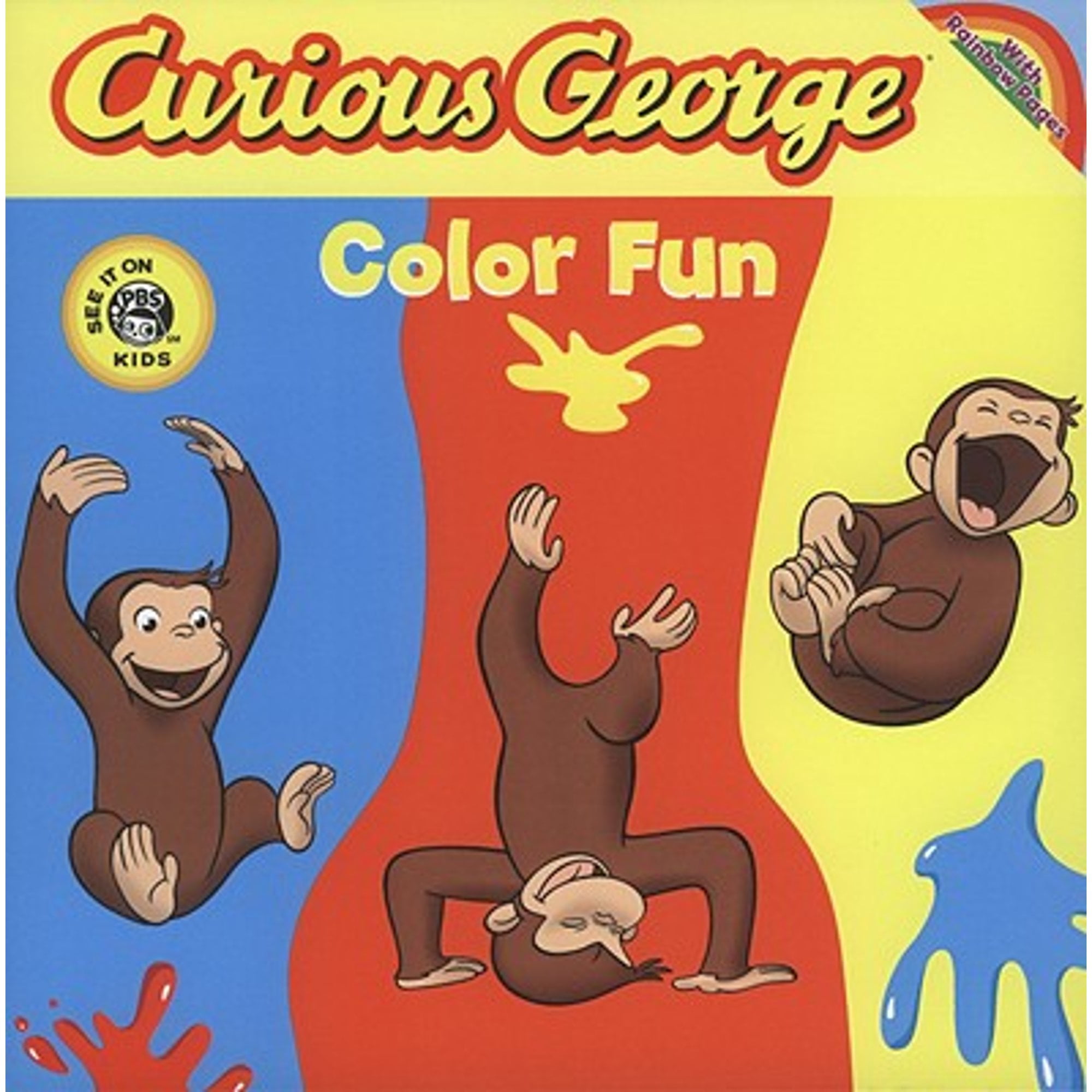 Pre-Owned Curious George Color Fun (Cgtv Board Book): Die-Cut Board ...