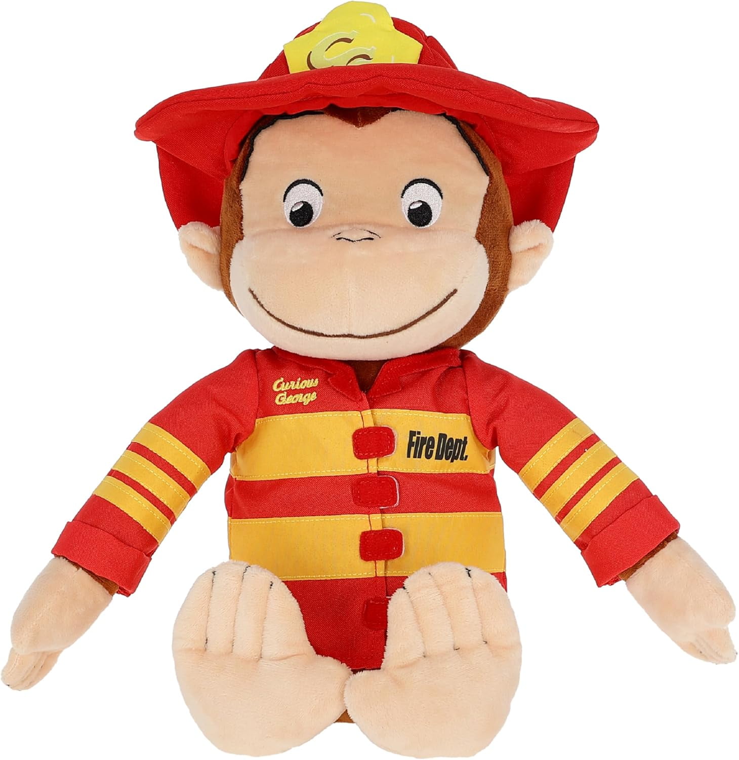 Curious George Fireman 15 inch Stuffed Animal Plush Toy - Walmart.com