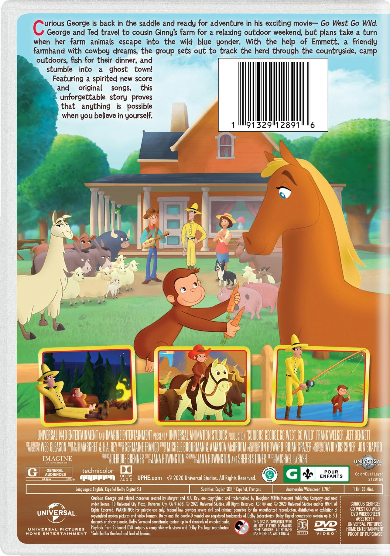 Curious George: Go West, Go Wild [DVD] - Walmart.com