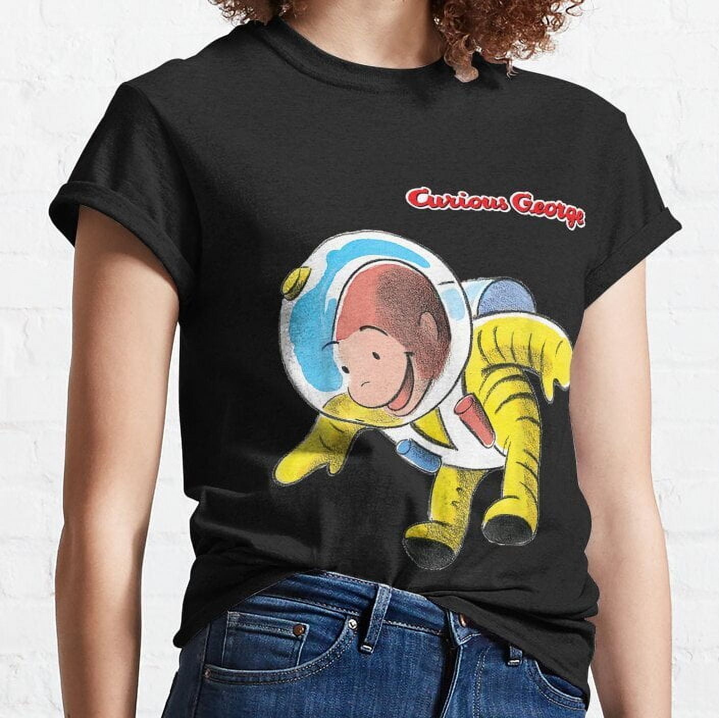 Curious George Happy Astronaut Portrait Classic T-Shirt - Walmart.com
