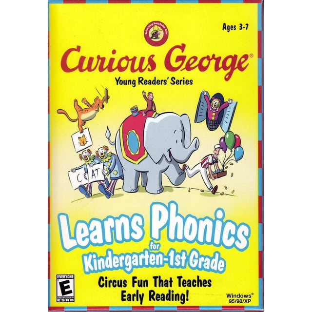 Curious George Learns Phonics Classic PC CDRom - For Kindergarten to ...