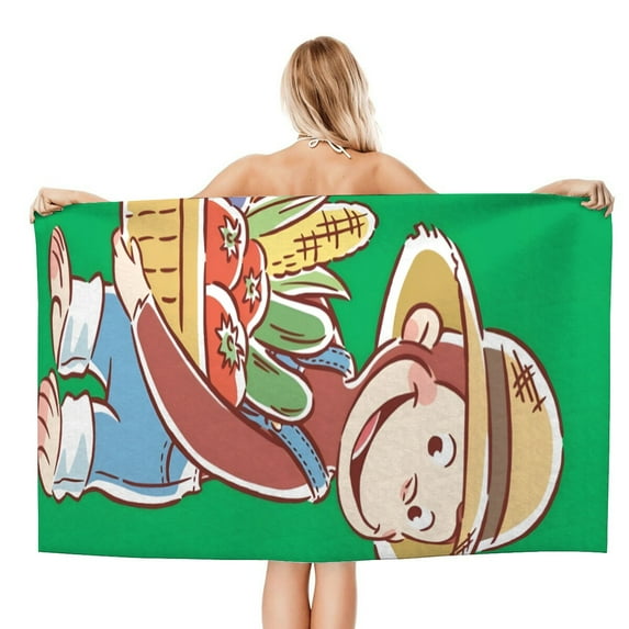Curious George Monkey Beach Quick Drying Towel, vibrant, lightweight ...