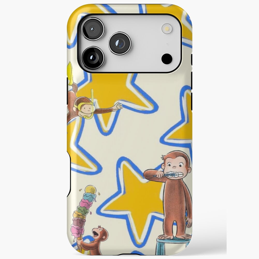 Curious George Monkey Man With The Yellow Hat Book iPhone Case 17 ...