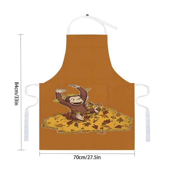 Curious George Monkey apron with pockets, waterproof apron for adults ...