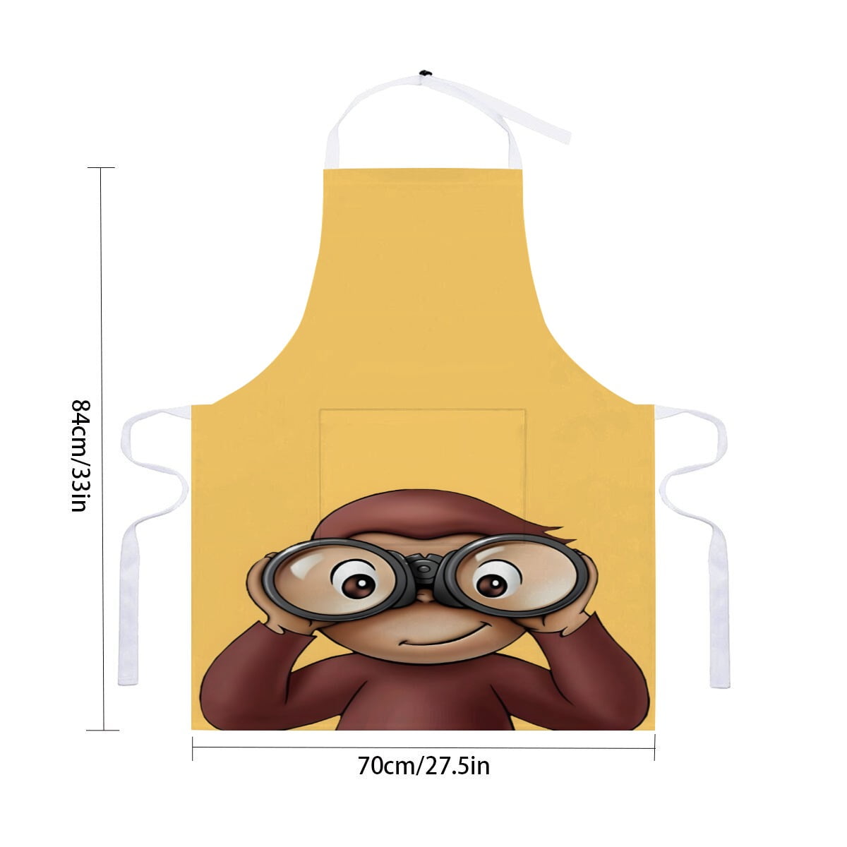 Curious George Monkey apron,waterproof with pockets, suitable for adult ...