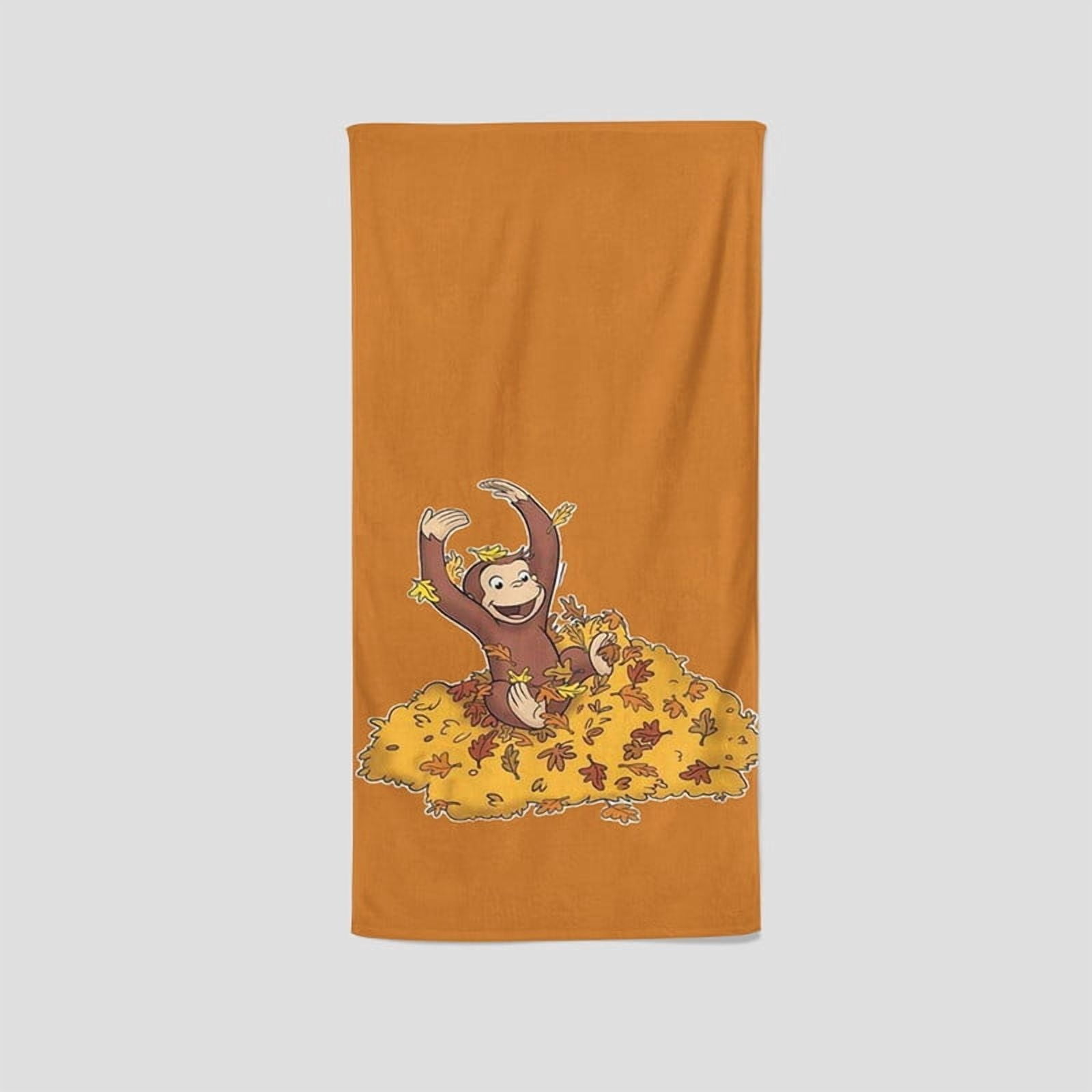 Curious George Monkey presents a unique single-sided towel, an ideal ...