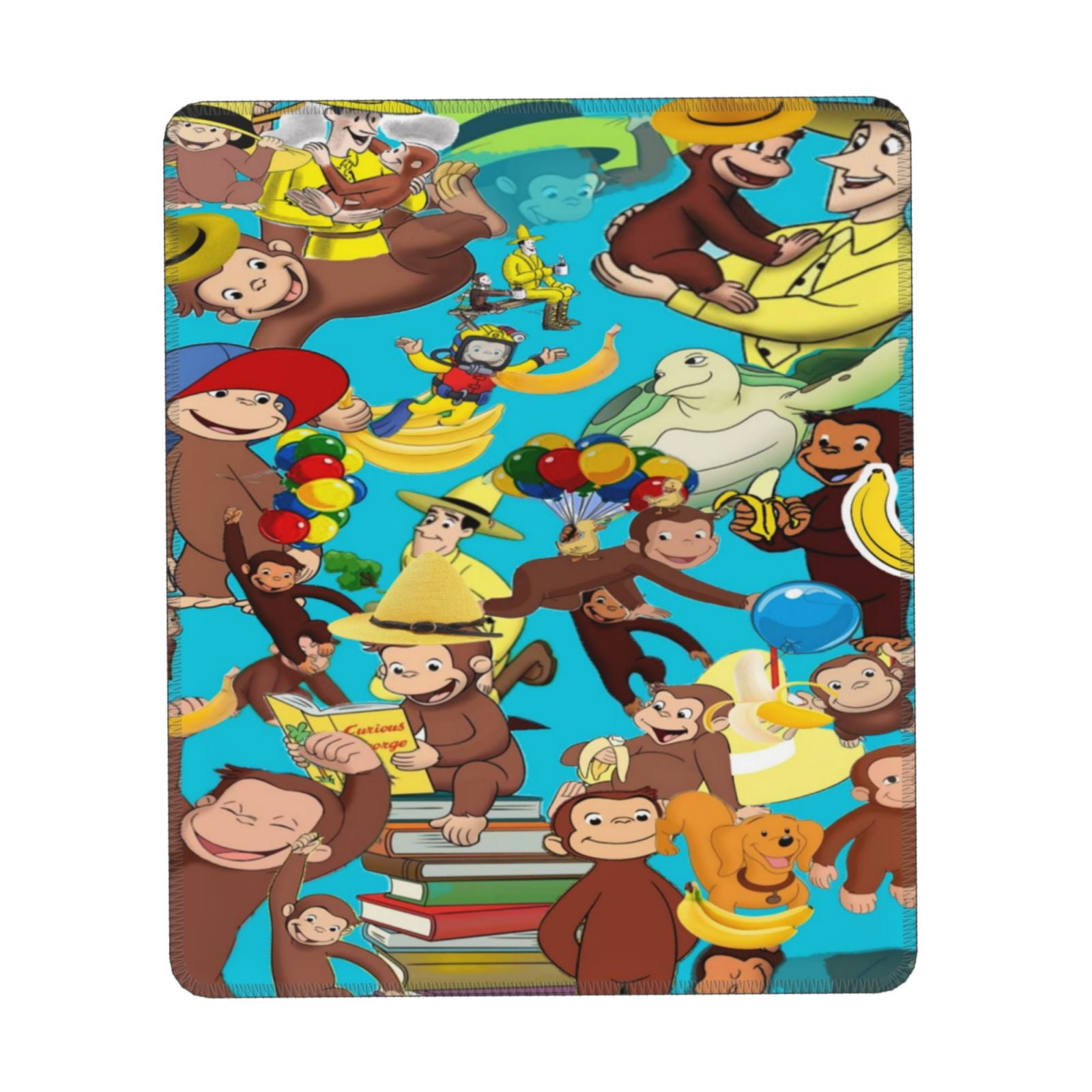 Curious George Mouse Pad Personalized Gaming Mouse Mat With Stitched ...
