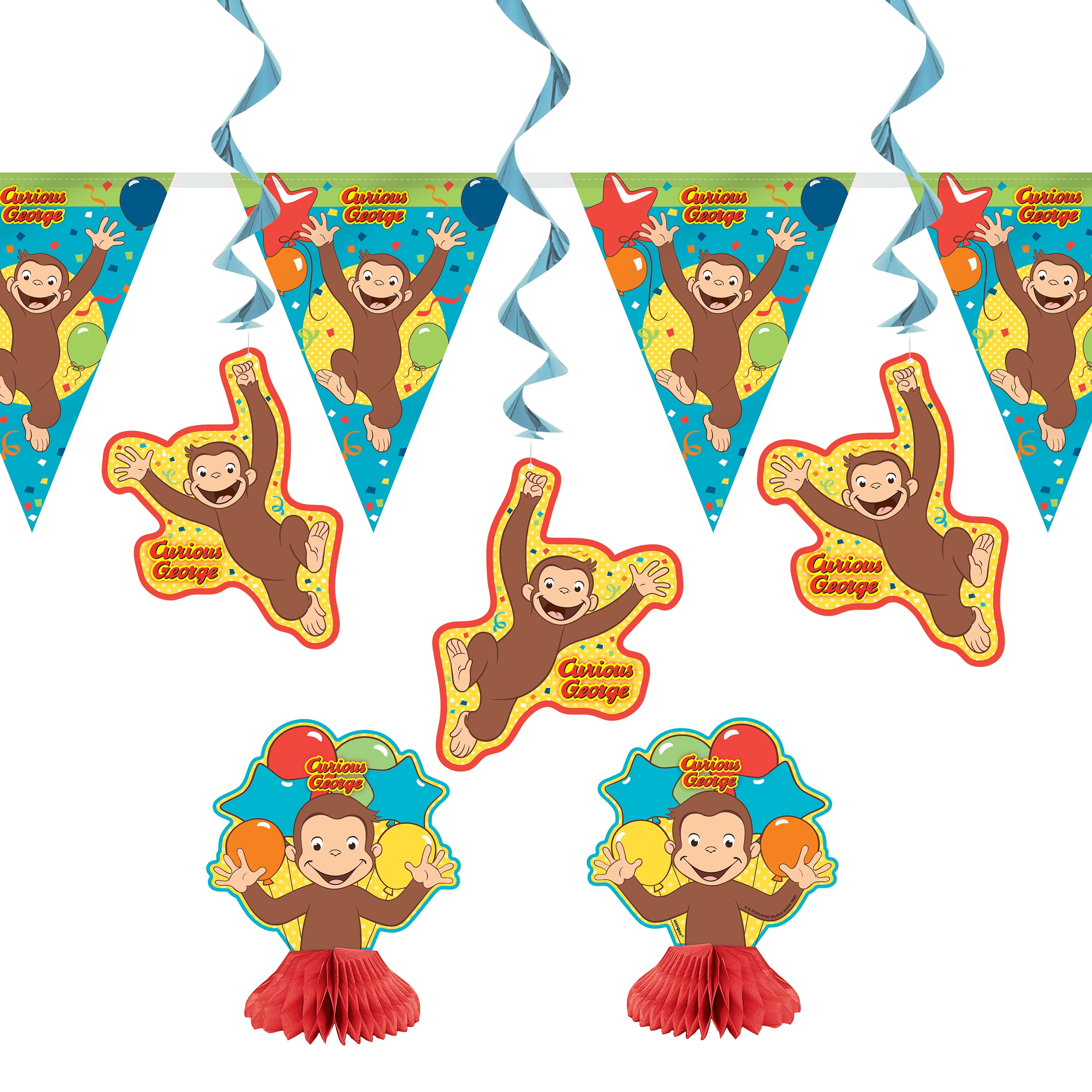 Curious George Happy Birthday Banner