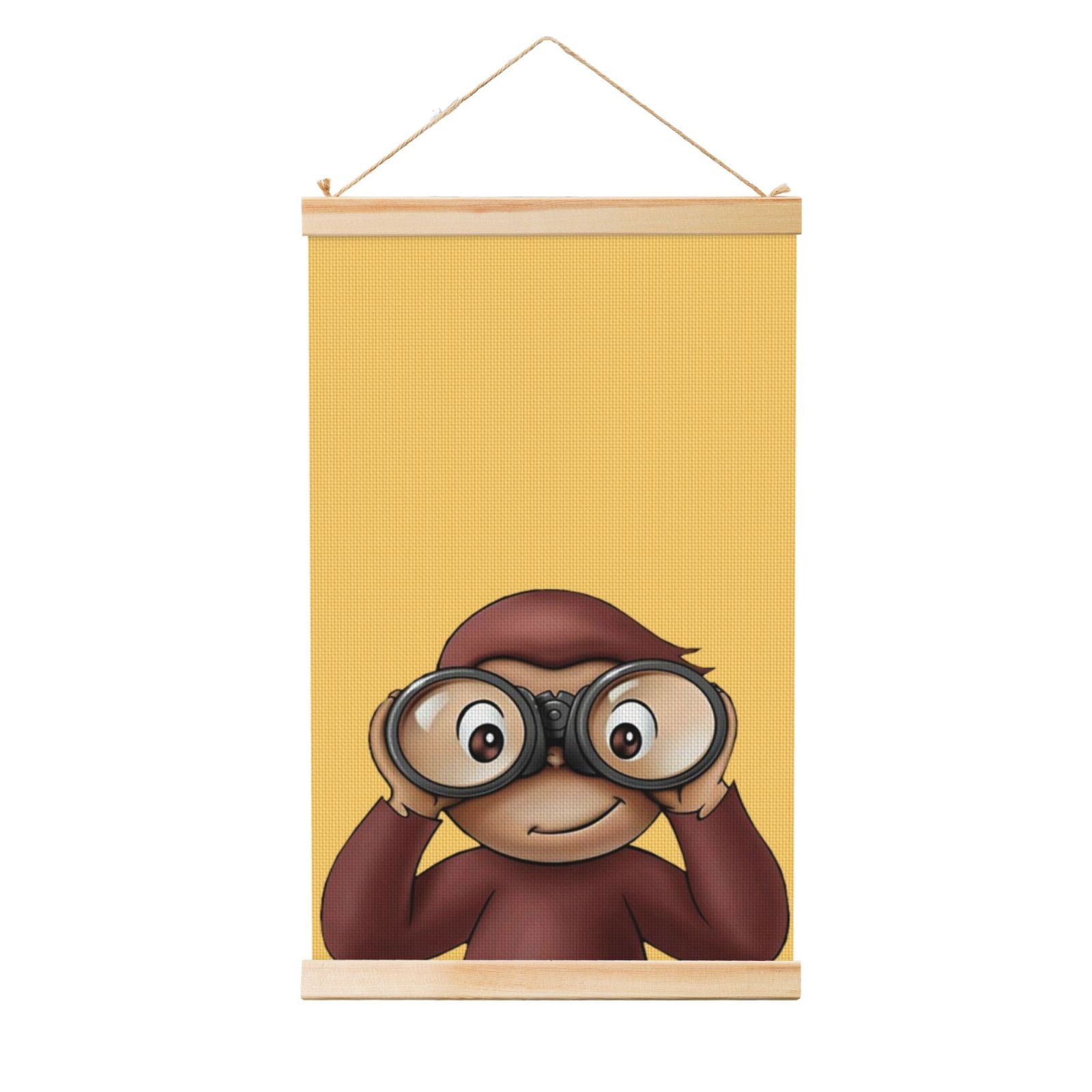 Curious George Poster Aesthetic Canvas Wooden Shaft Wall Art Hanging ...