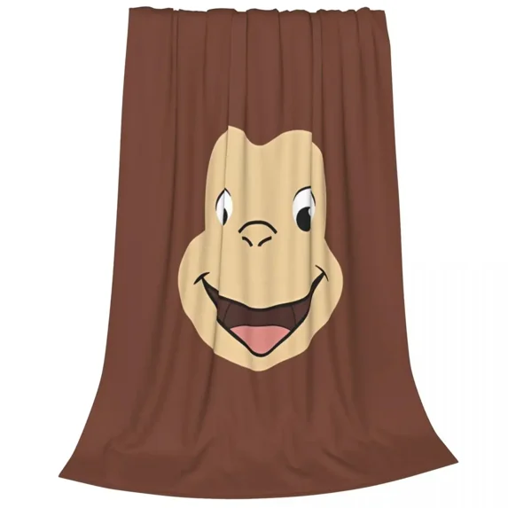 Curious George Spooky Fun Fuzzy Blanket Cartoon Monkey Funny Throw ...