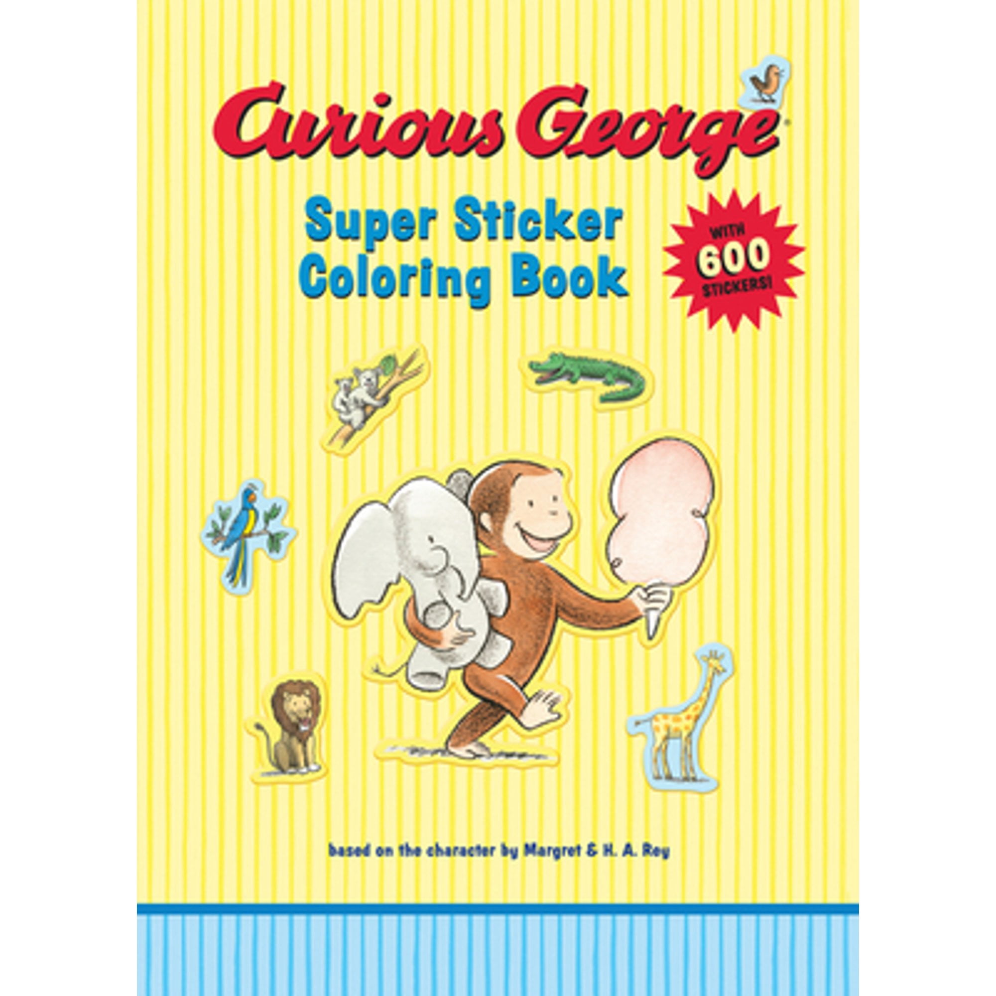 Pre-Owned Curious George Super Sticker Coloring Book [With Stickers ...