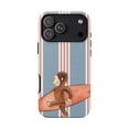 Curious George Surfing Tough Phone Case for iPhone 7 to 17 Pro Max ...