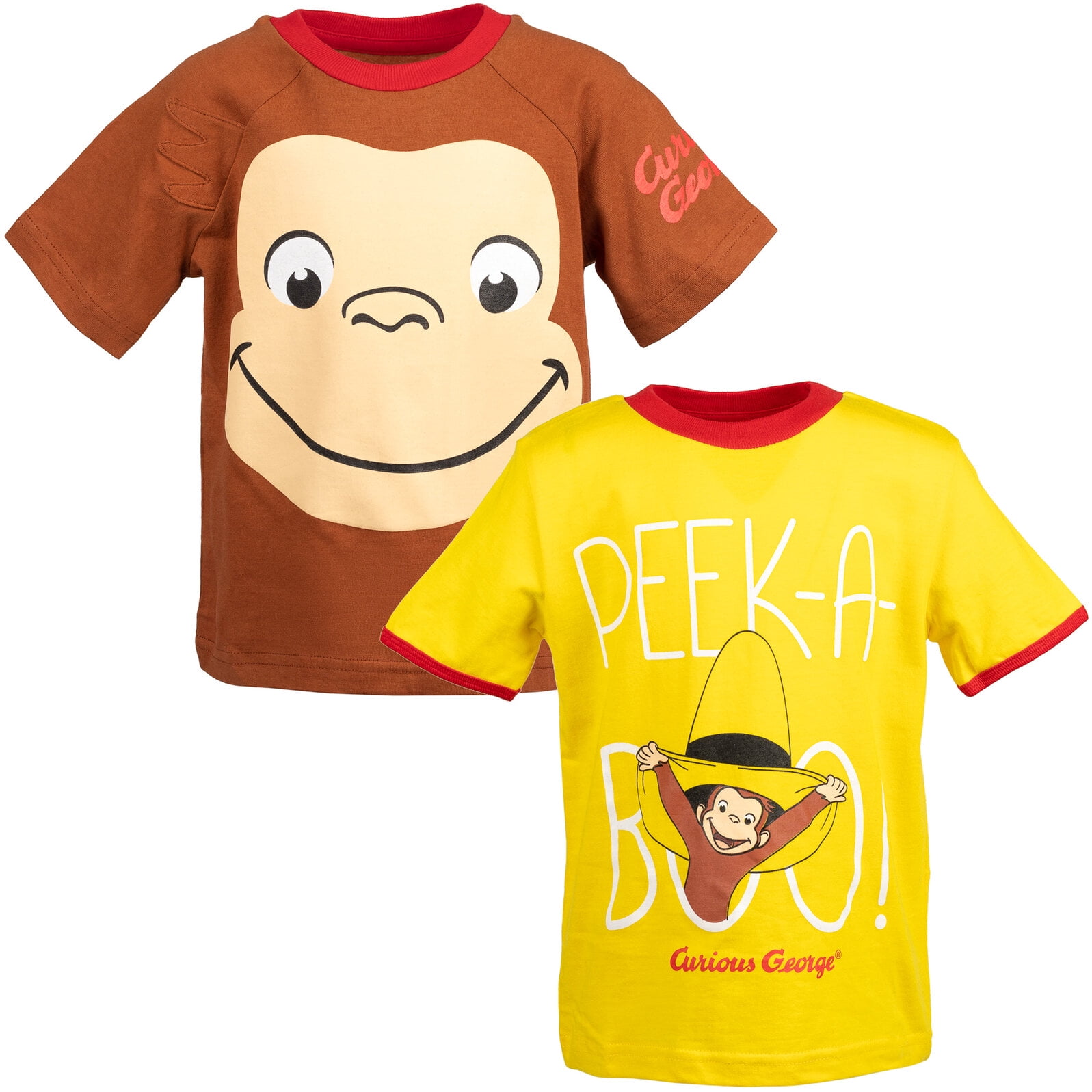 Curious George Toddler Boys 2 Pack T-Shirts Toddler to Little Kid ...