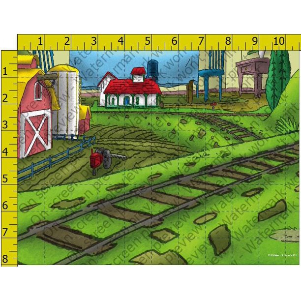 Curious George Train Edible Cake Topper Image [DecoSet Background Only ...