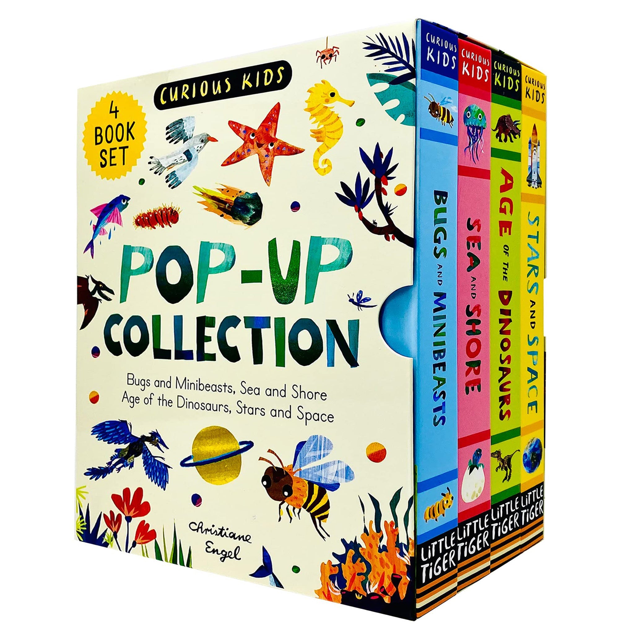 Curious Kids Pop-Up Collection 4 Books Set (Bugs and Minibeasts, Sea ...