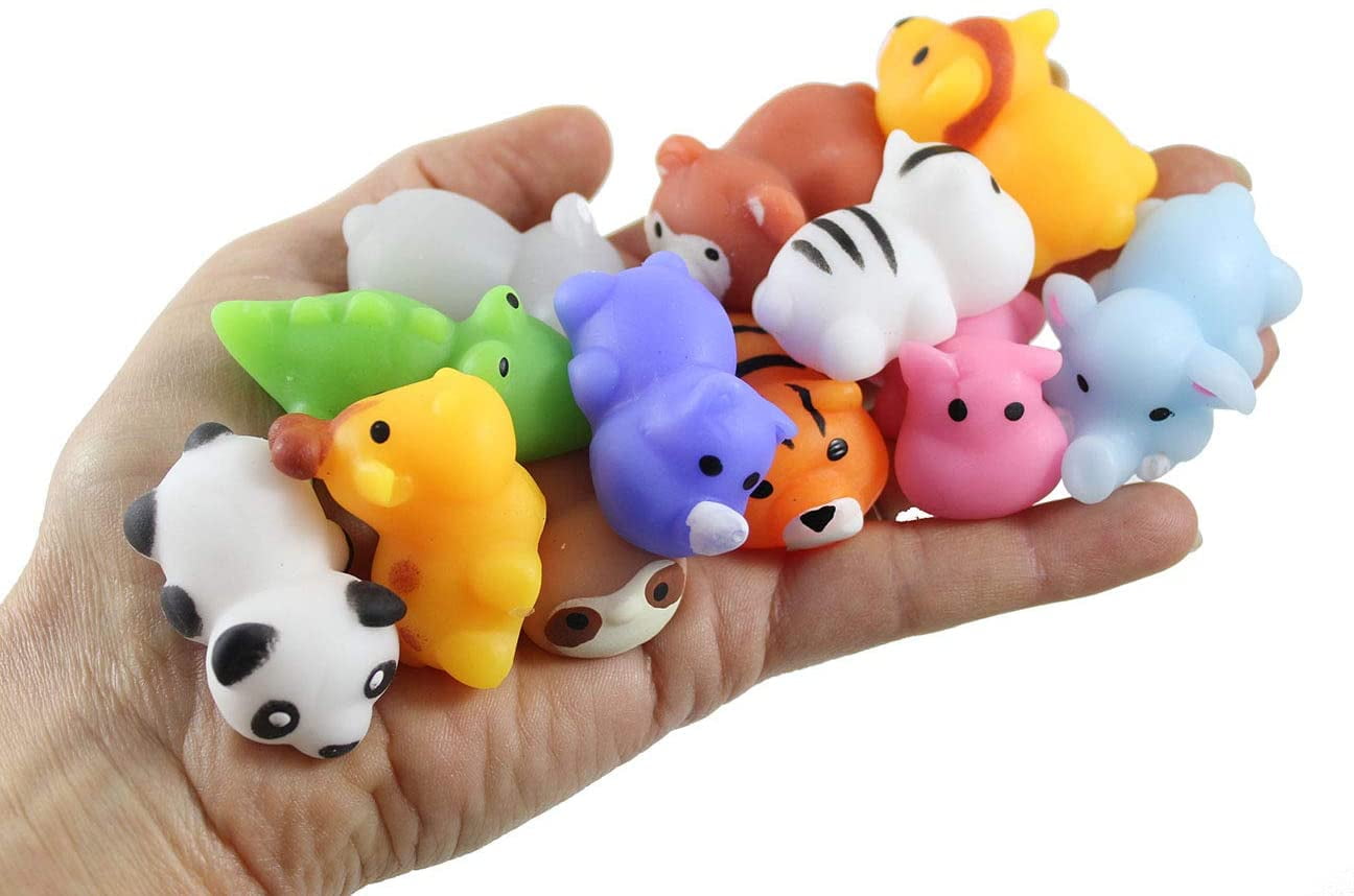 Curious Minds Busy Mochi Squishy Zoo Animal Novelty Toys (12 Pieces ...
