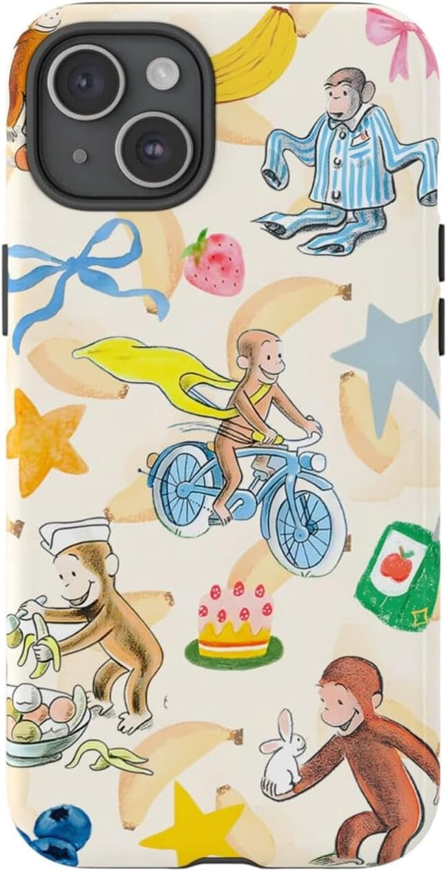 Curious Monkey & Banana Phone Case Compatible with iPhone 16E ...