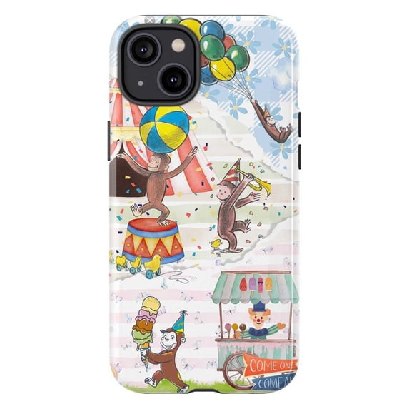 Curious Monkey Circus Adventure Phone Case, Whimsical Carnival & Ice ...