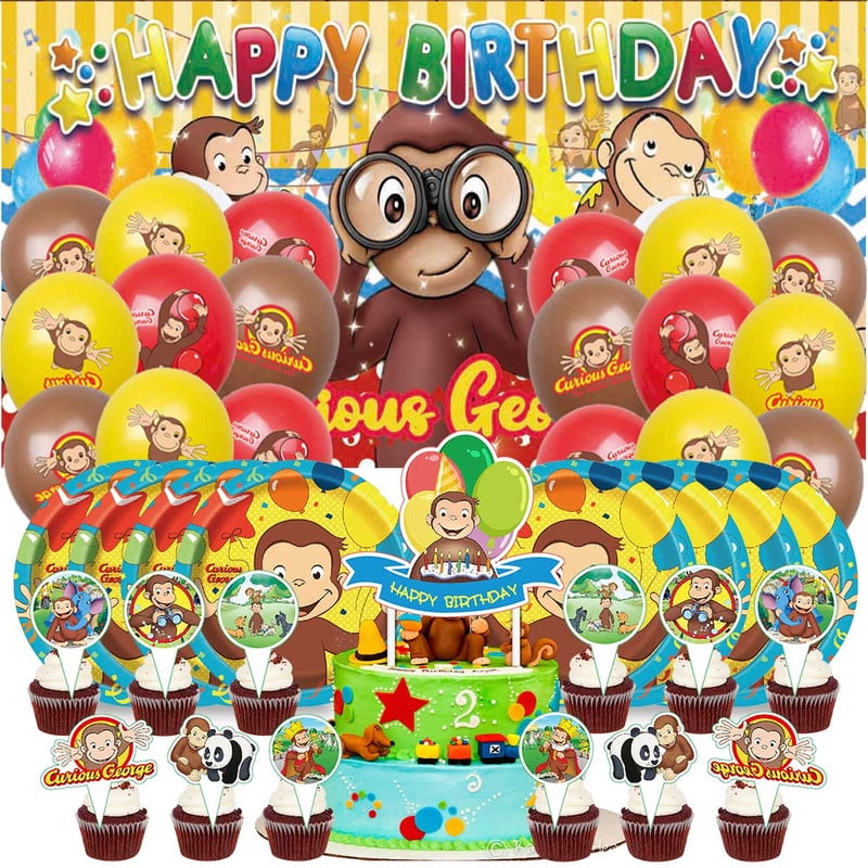 Curious Monkey Party Supplies Balloons Tableware Decorations Birthday ...