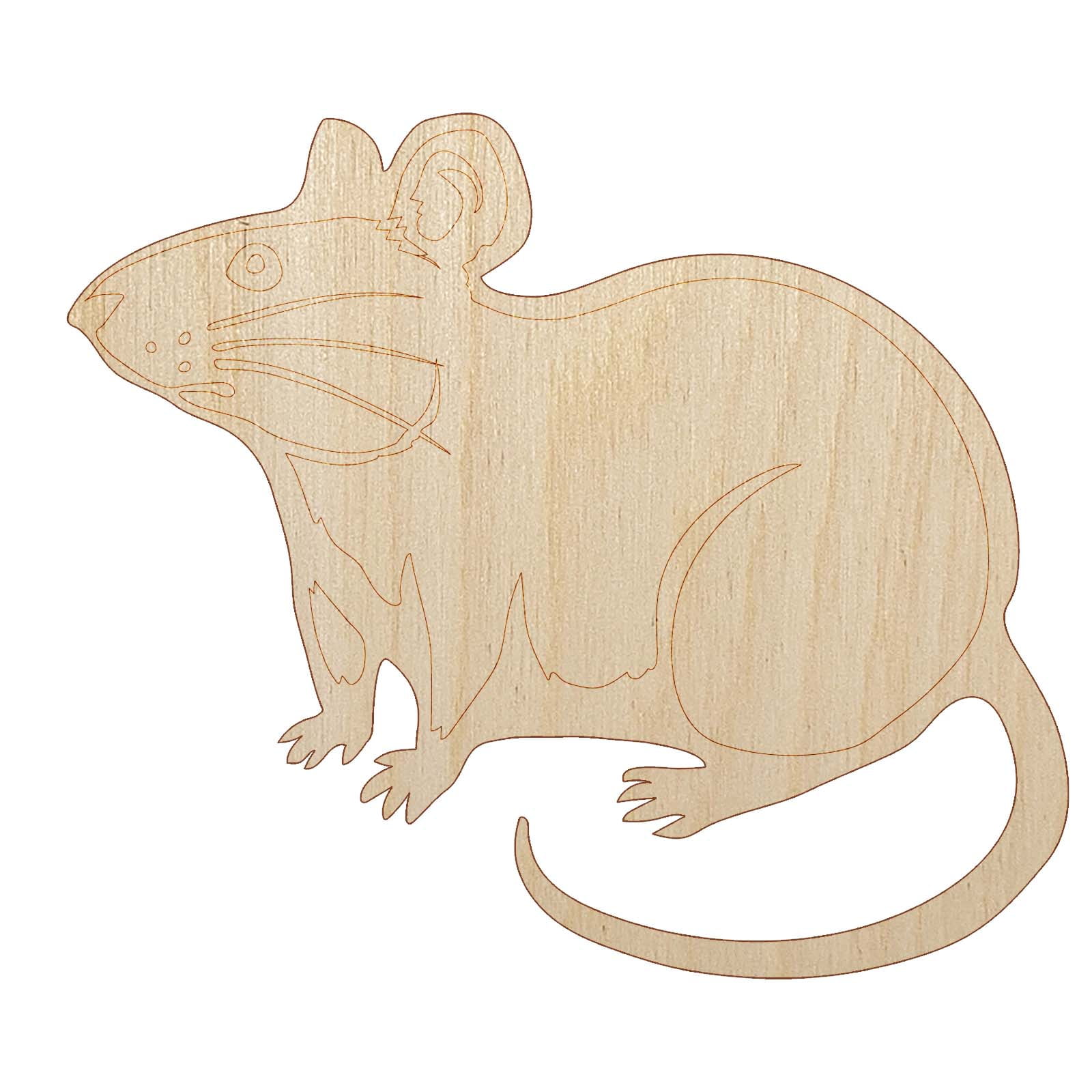 Curious Rat Rodent Wood Shape Unfinished Piece Cutout Craft DIY ...