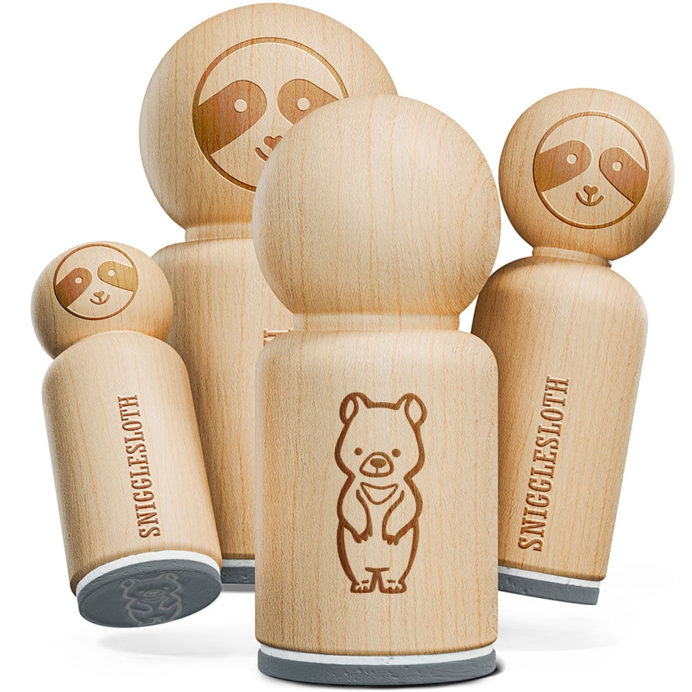 Curious Standing Bear Cub Baby Rubber Stamp for Stamping Crafting ...