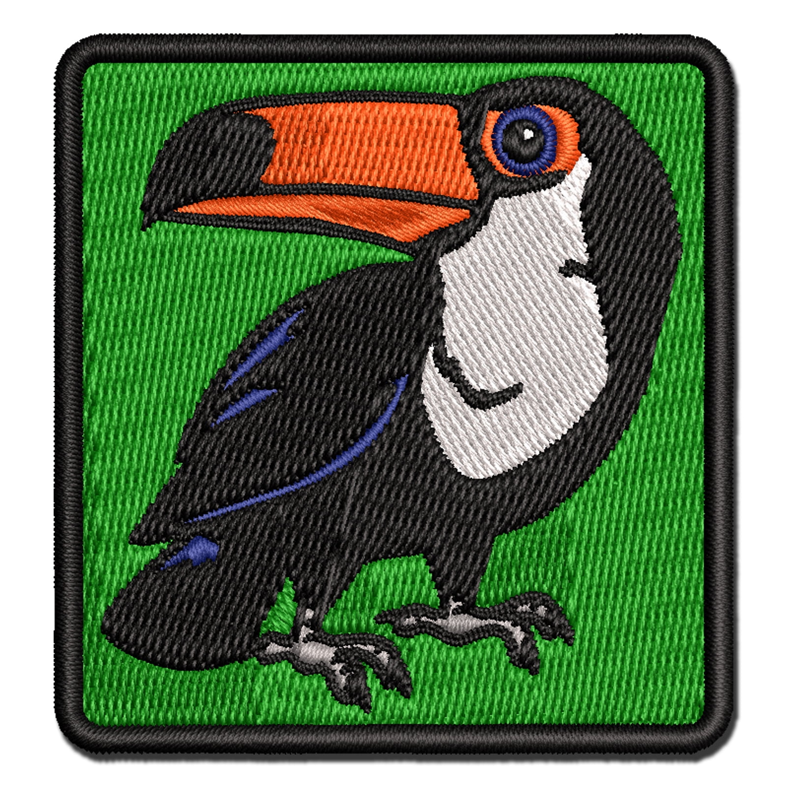 Curious Toco Toucan Bird Applique Multi-Color Embroidered Hook & Loop ...