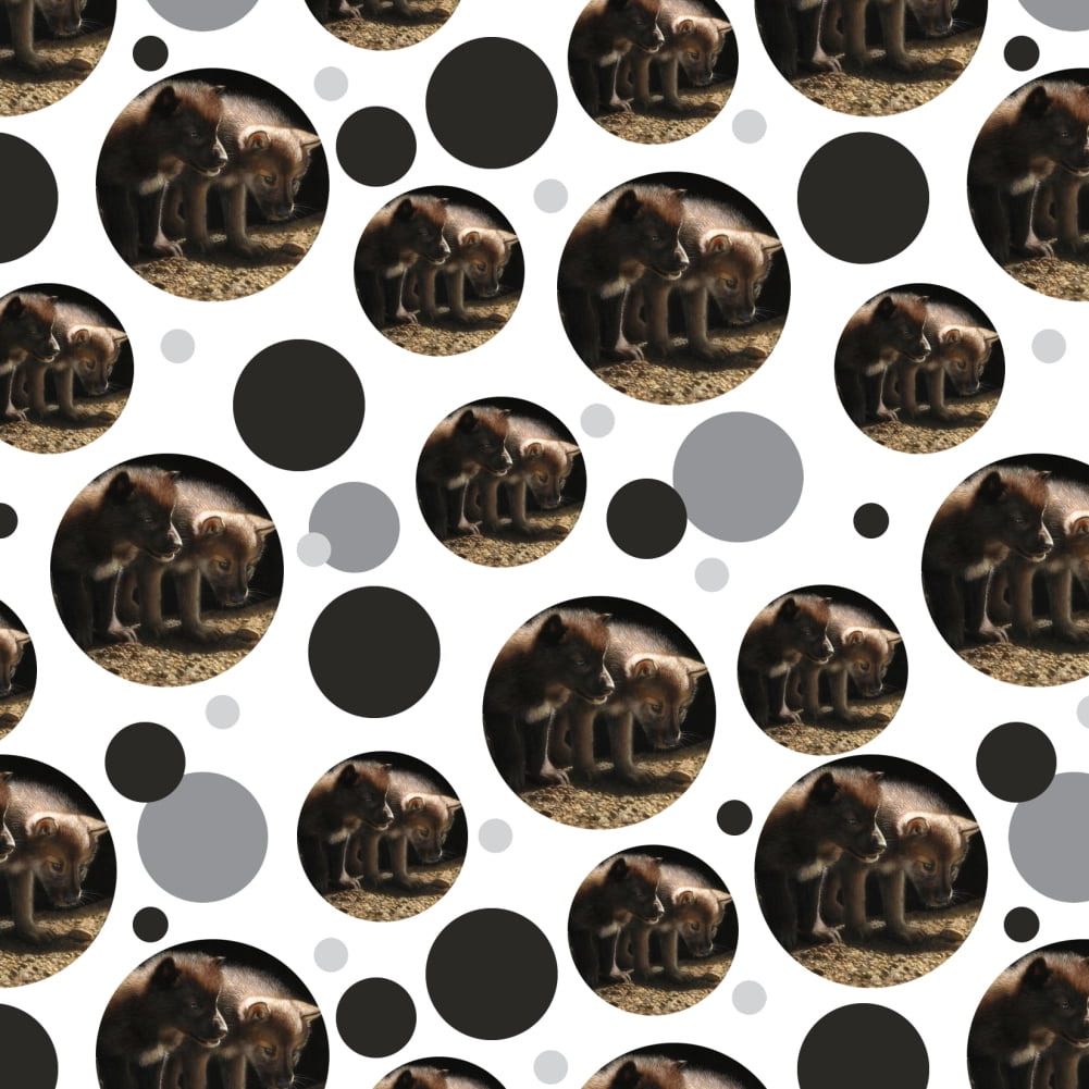 Curious Wolf Pups Wolves Premium Gift Wrap Wrapping Paper Roll ...