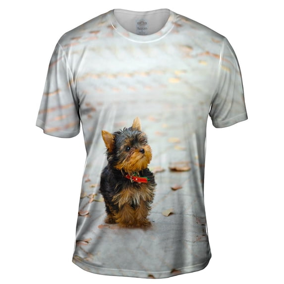 Curious Yorkie Puppy Mens T-Shirt All Over Print - Walmart.com