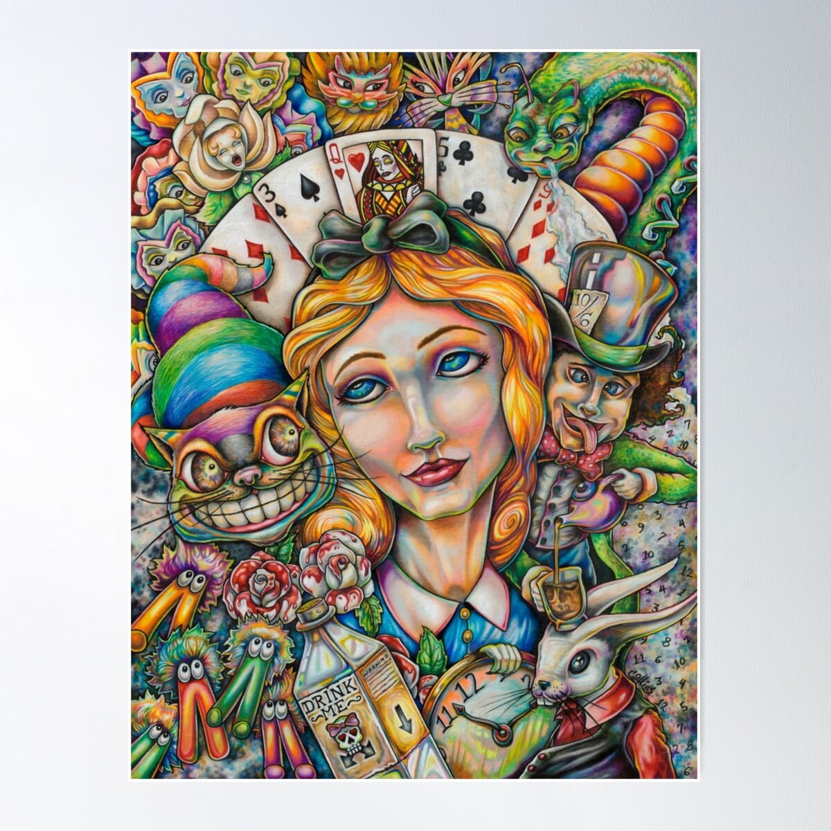 Curiouser And Curiouser Poster Wall Art, Modern Wall Decor For Living ...