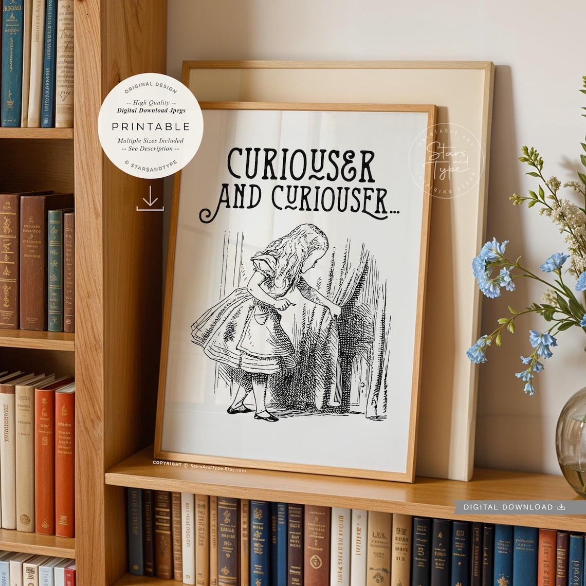 Curiouser And Curiouser Wonderland Poster, Unframed Size 24x36 ...