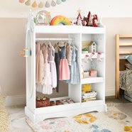 UTEX Kids' Dress Up Storage, Costume Organizer, Armoire with Rack, Age ...