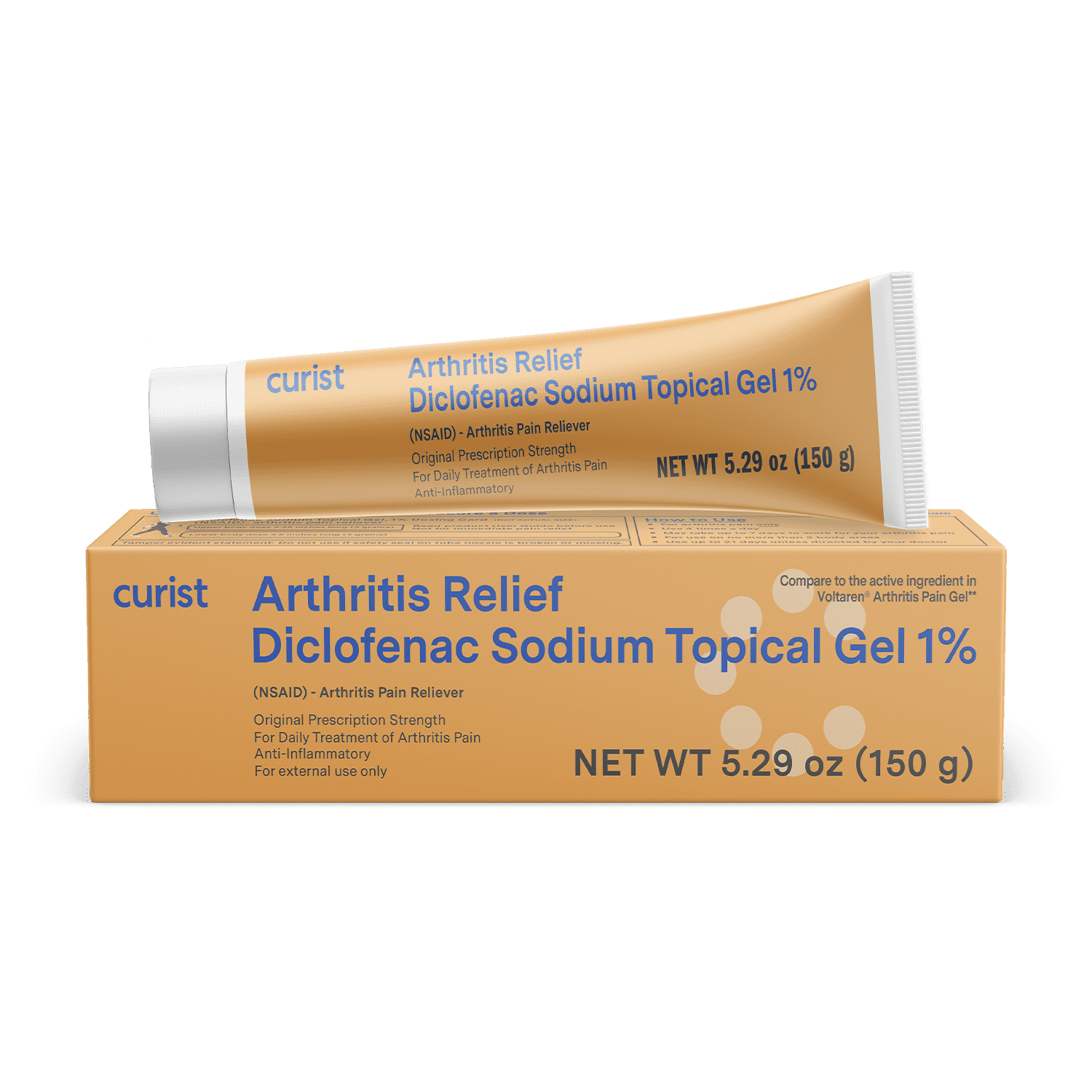 Curist Diclofenac Sodium Topical Gel 1% 5.29 oz (150 g) Arthritis ...