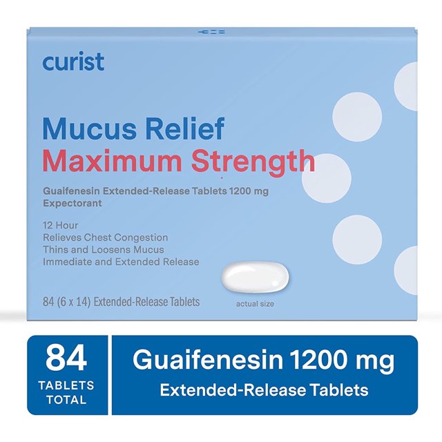 Curist Guaifenesin 1200 mg 84 Ct Mucus Relief Extended Release ...