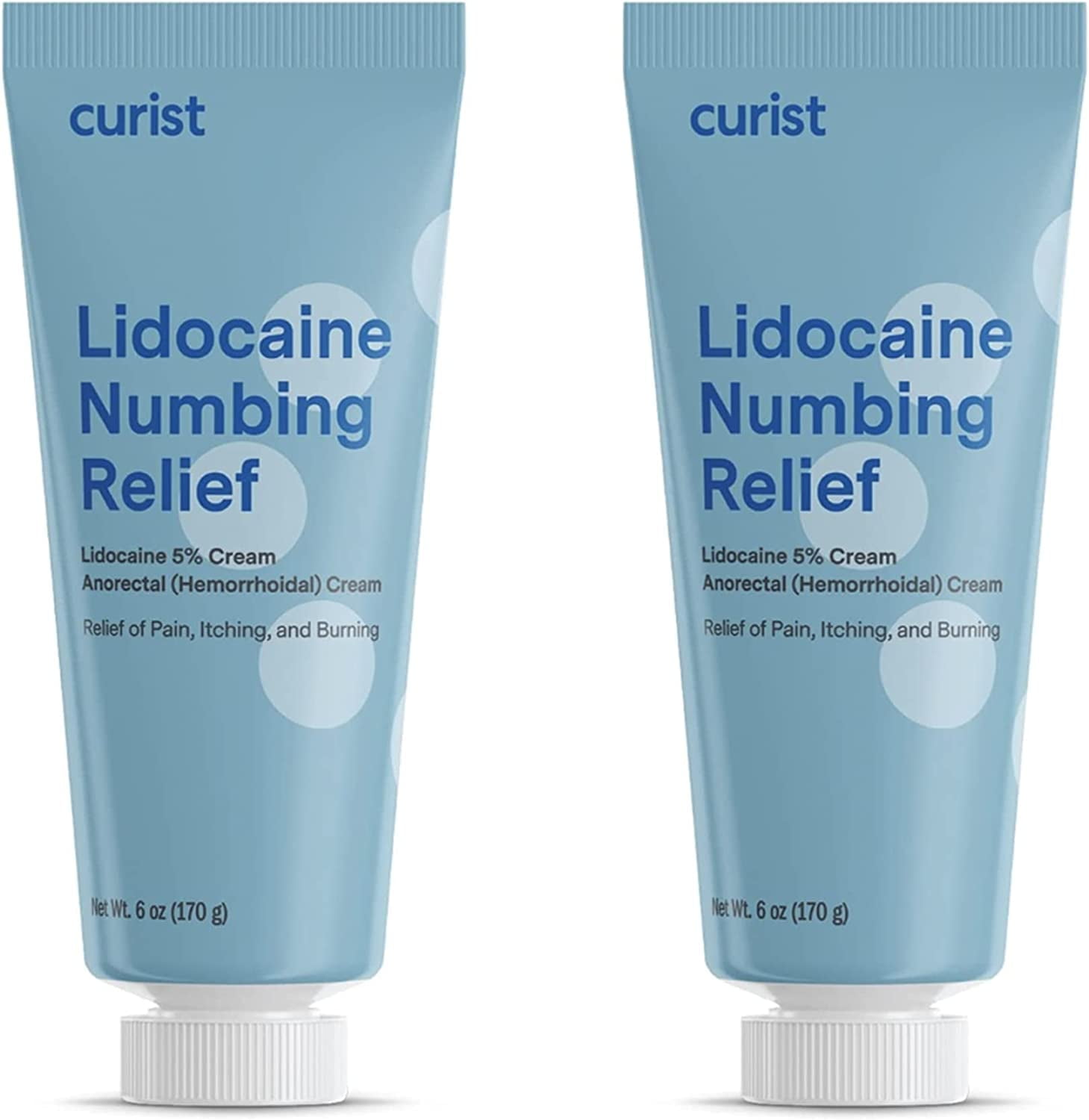 Curist Lidocaine 5% Cream - 12 oz (2 Pack) | Pain Relief Numbing Cream ...