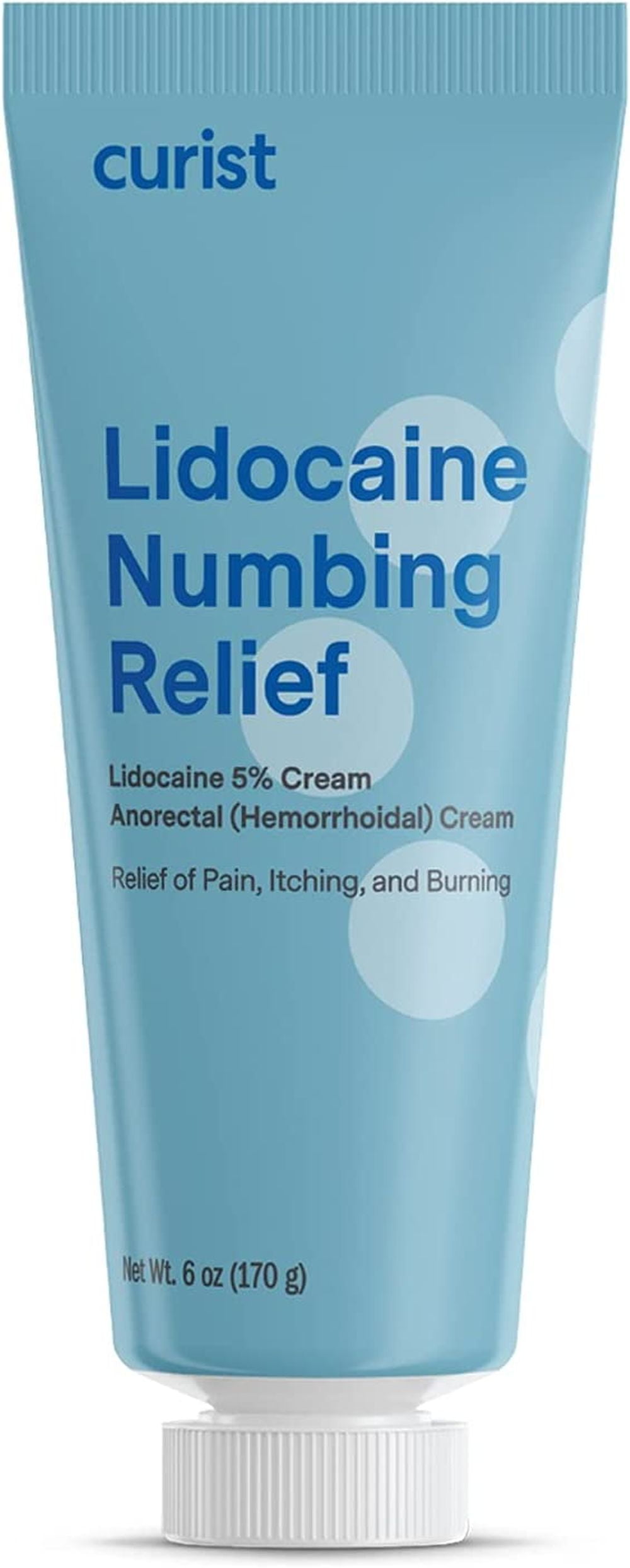 Curist Lidocaine 5% Cream 6 oz Tube | 5% Lidocaine Numbing Cream 6 oz ...