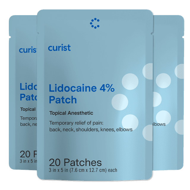 Curist Lidocaine Pain Relief Patches 20 Ct for Back Pain 4% Lidocaine ...