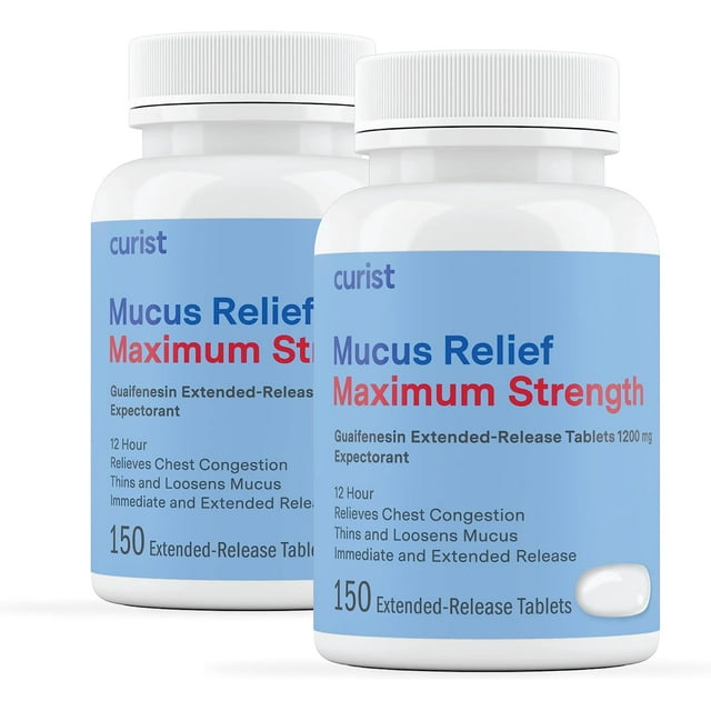 Curist Mucus Relief Guaifenesin Extended Release Tablets 1200 mg 150 ...