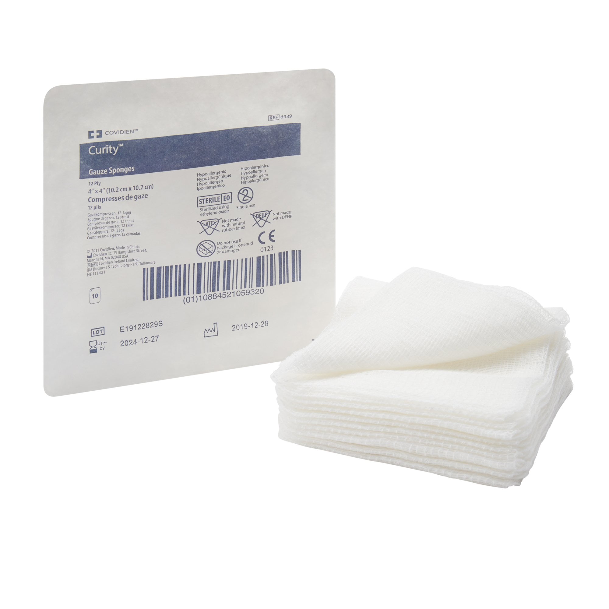 Curity Medical Supplies: 12-Ply Gauze Sponge Sterile, Surgical Dressing ...
