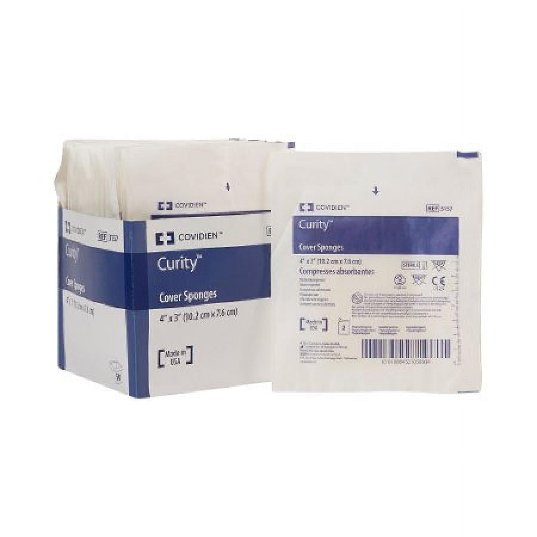 Curity Cover Sponge - 3 x 4 Inch, 4-Ply, White, Non-woven Cellulose ...
