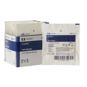 Curity Sterile Drainage Dressing Gauze, 4 X 4 Inch Square, 2 per Pack ...