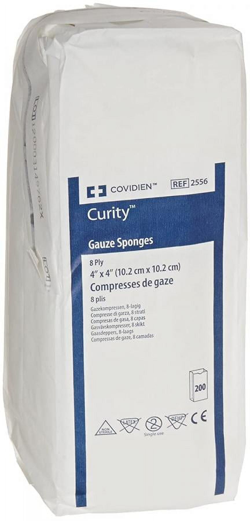 Curity Gauze Sponge - 4 x 4 Inch, 8-Ply, Non-sterile, 200 Count ...