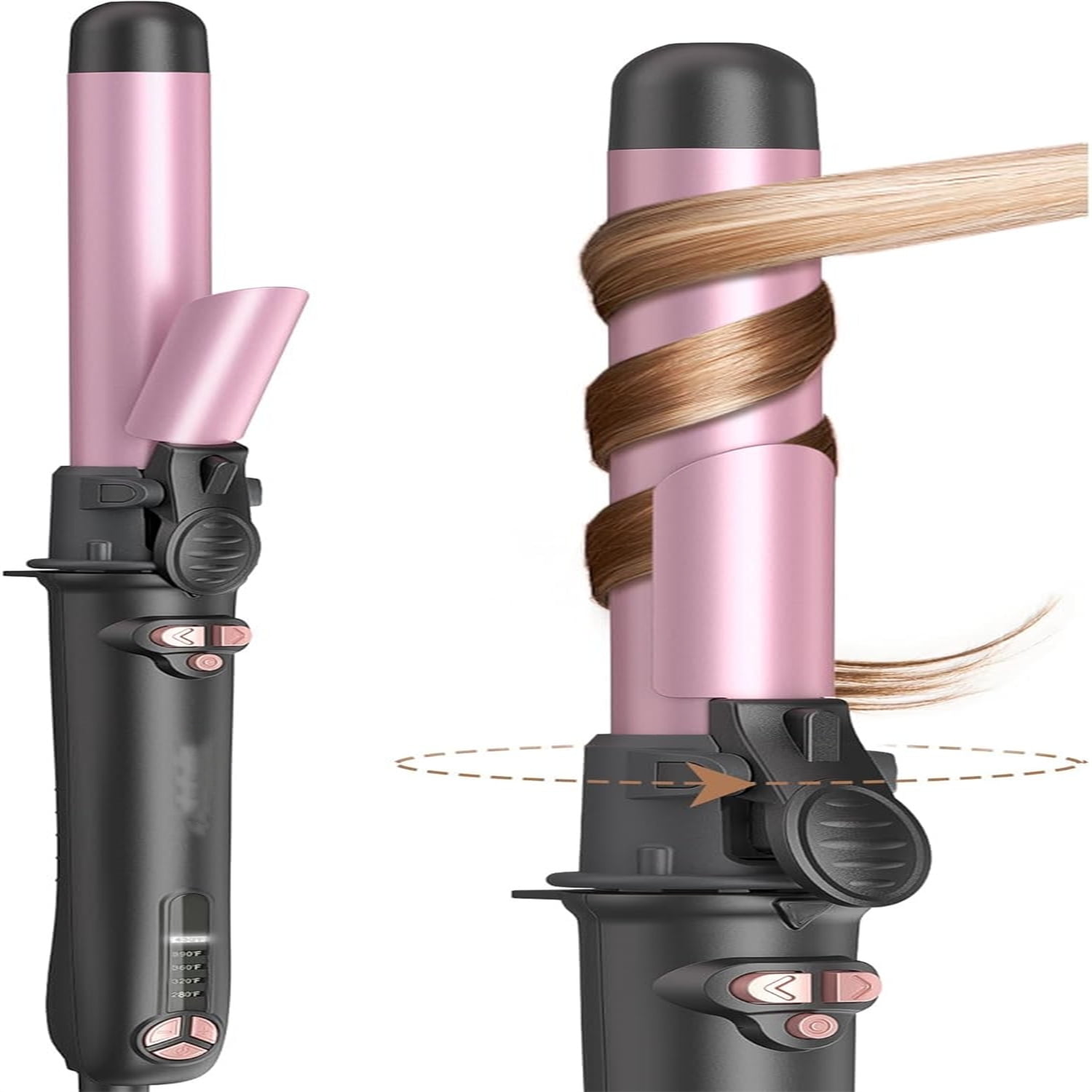 Curl Cycle, 1 Inch Automatic Curling Wand for Long Hair, Get Effortless ...