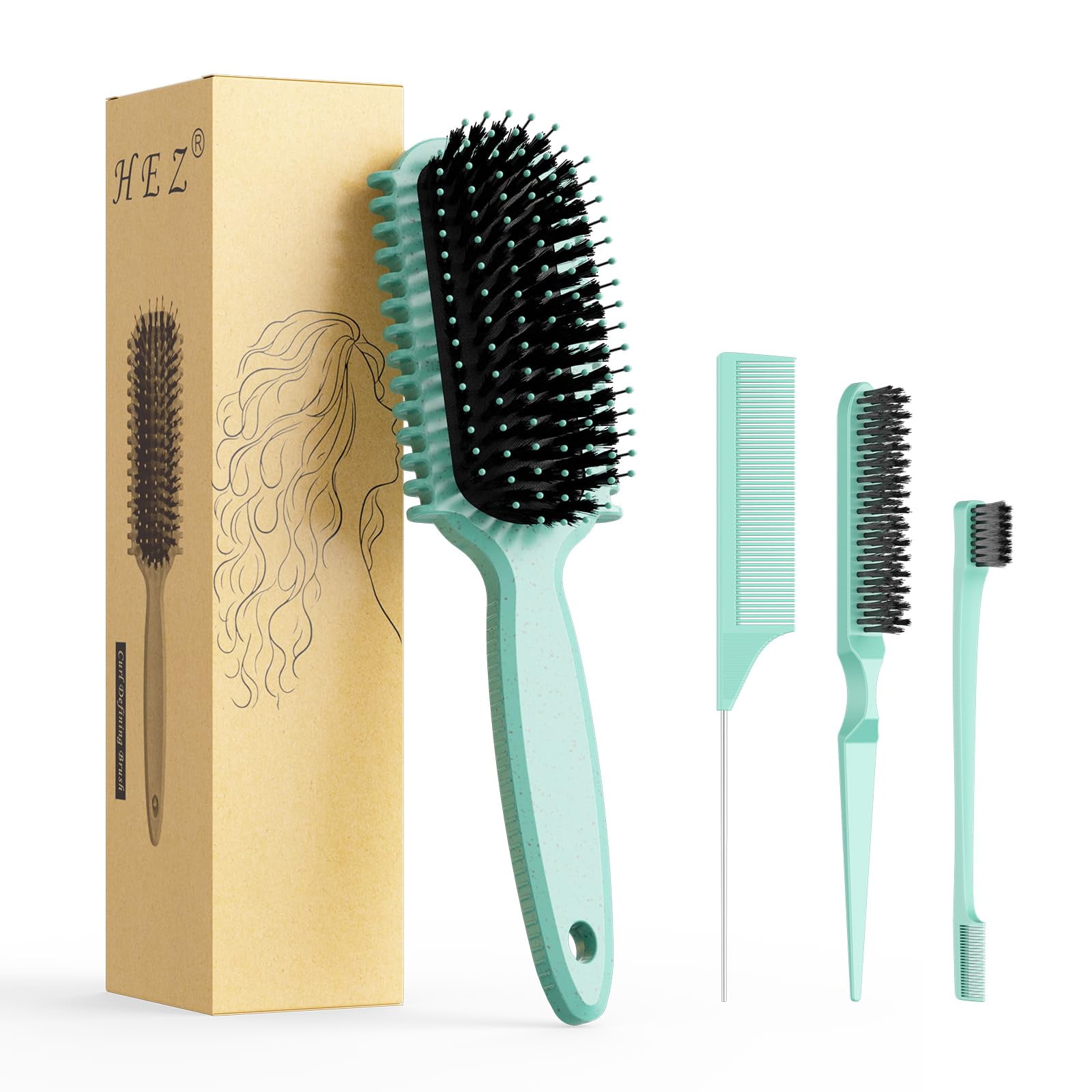 Curl Defining Brush, Curly BDF32 Hair Brush, Slick Back Hair Brush, For ...