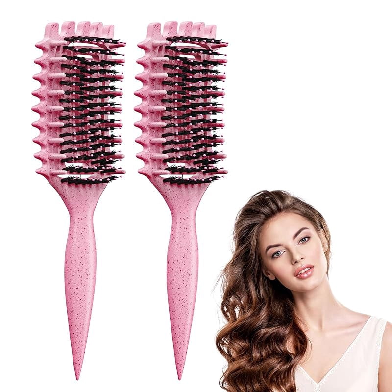 Curl Defining Brush, Curly Hair Brush Defining with Side Gear for ...