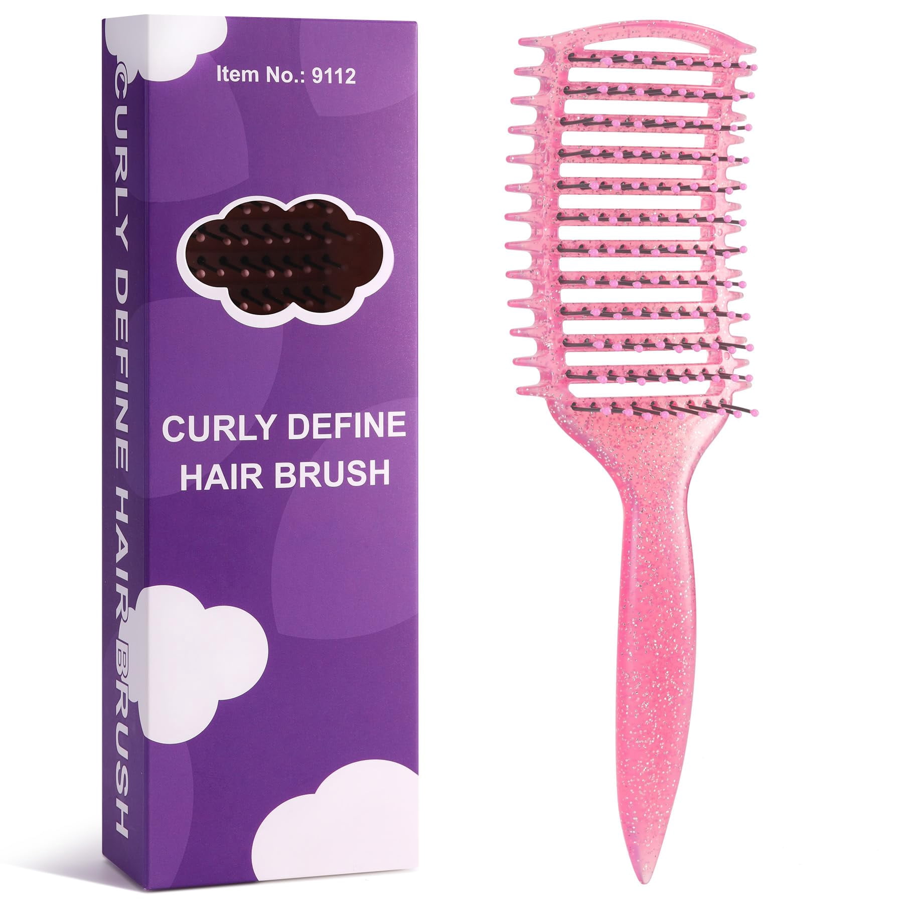 Curl Defining Brush, Vented OKA4 Curly Hair Brush for Effortlessly ...