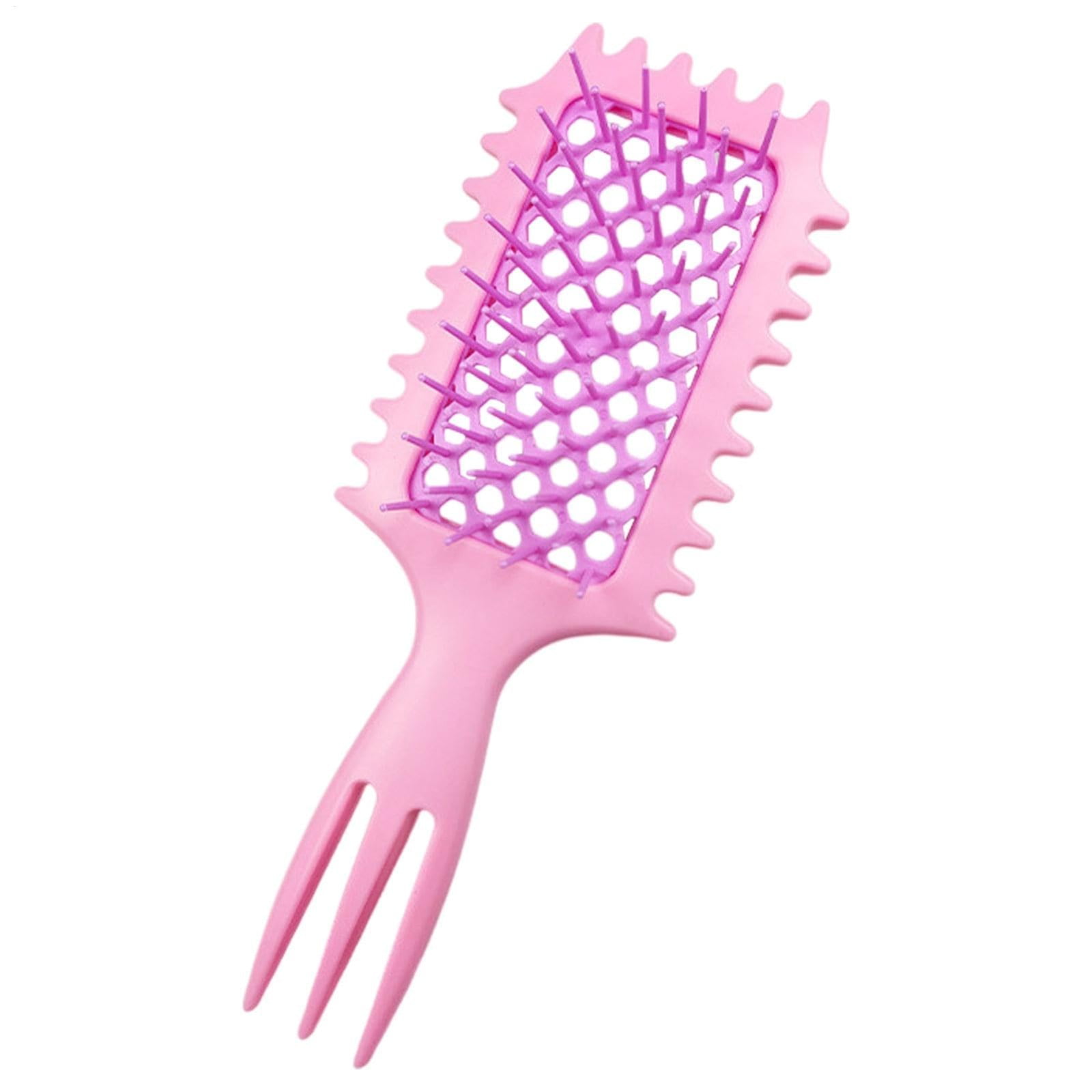Curl Hair Brush Detangler for Curly Wet Dry Hair | Flexible Mesh ...