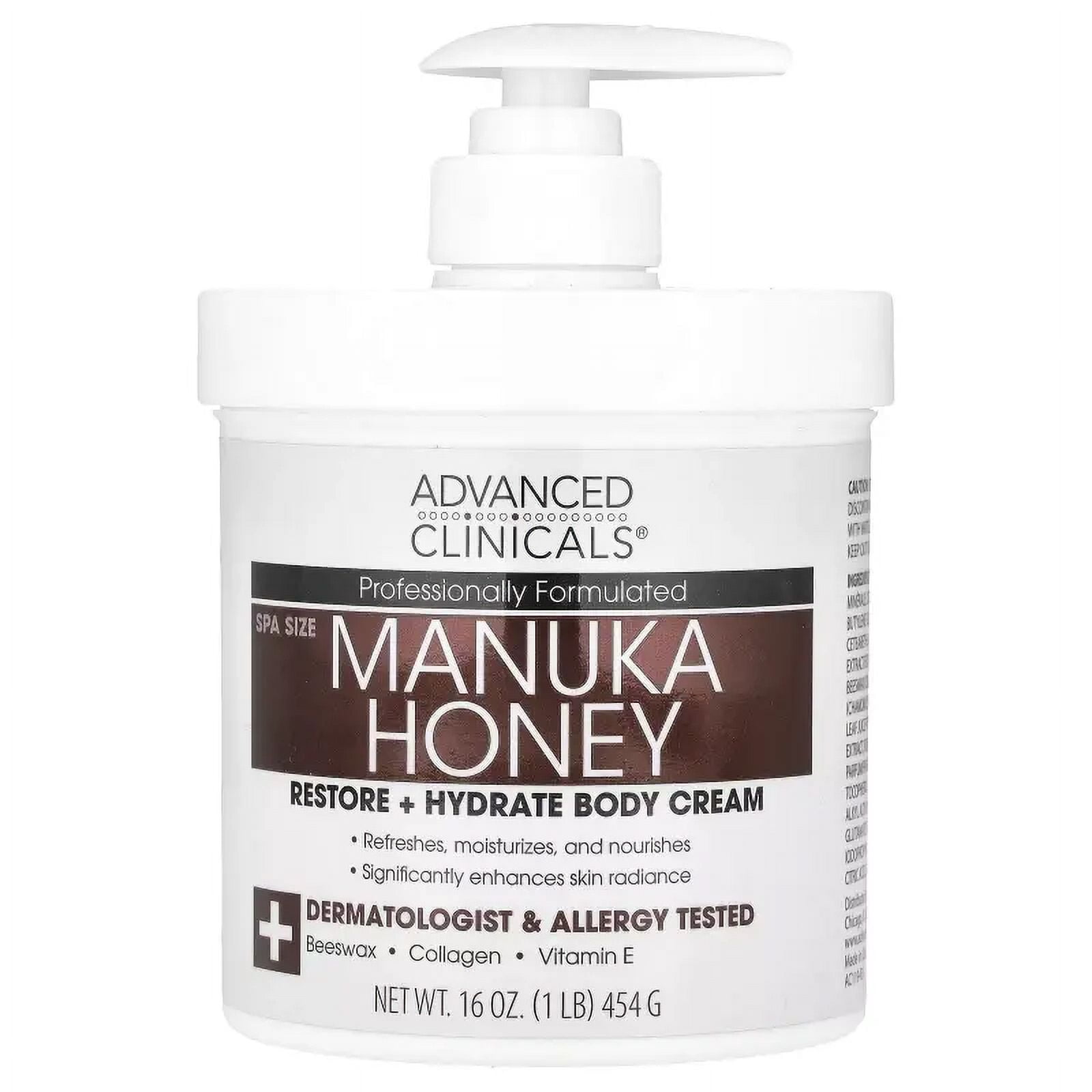 CurlIQ Manuka Honey, Restore + Hydrate Body Cream, 16 oz (454 g ...