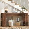 CONCETTA 63-inch Long Console Table, Wooden Farmhouse Sofa Table Behind ...