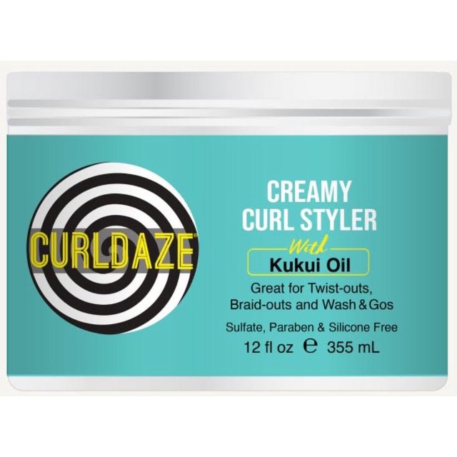 Curldaze Creamy Curl Styler With Kukui Oil 12 Oz All Hair Type
