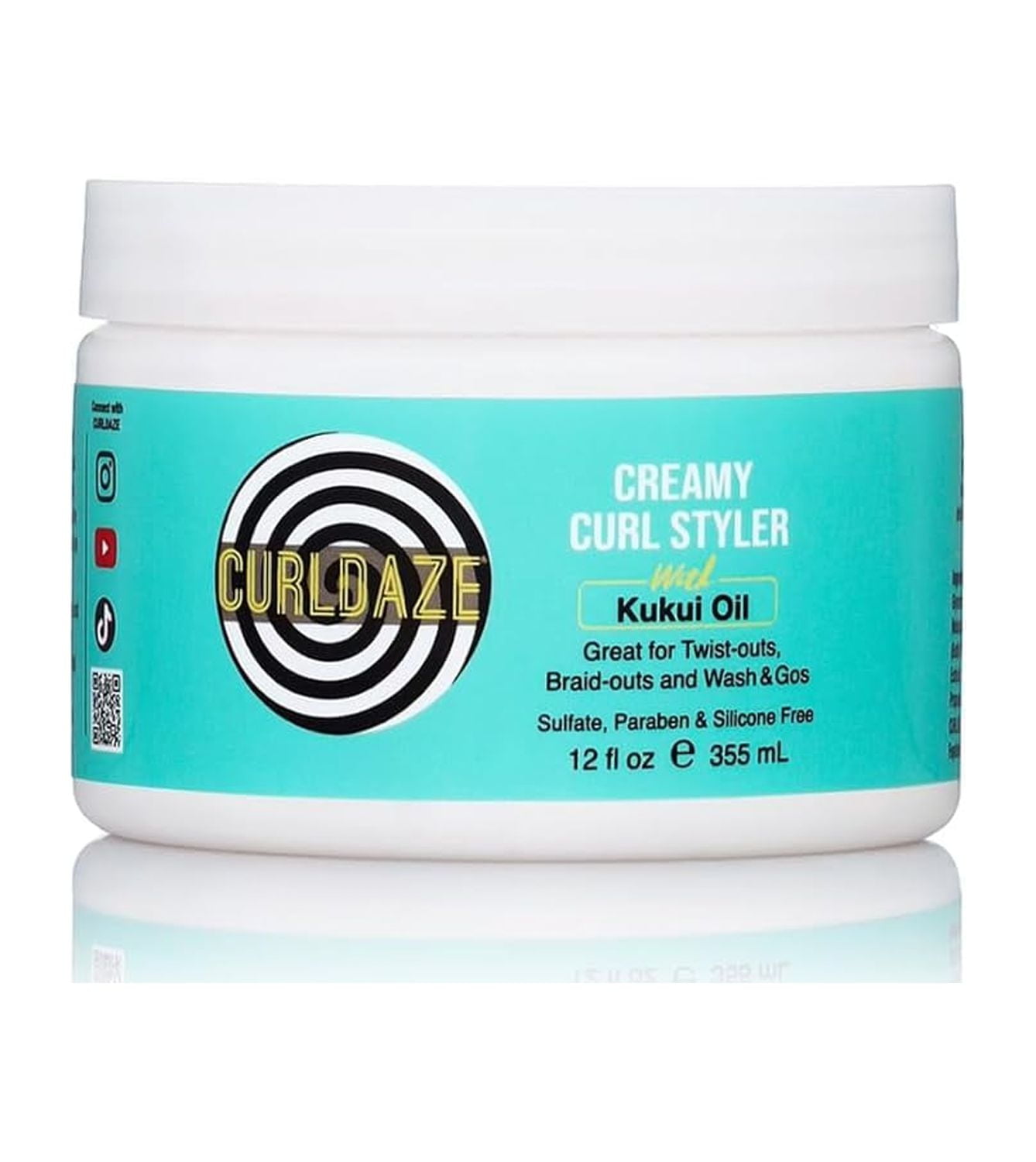 Curldaze Kukui Oil Collection 12 Oz Creamy Curl Styler